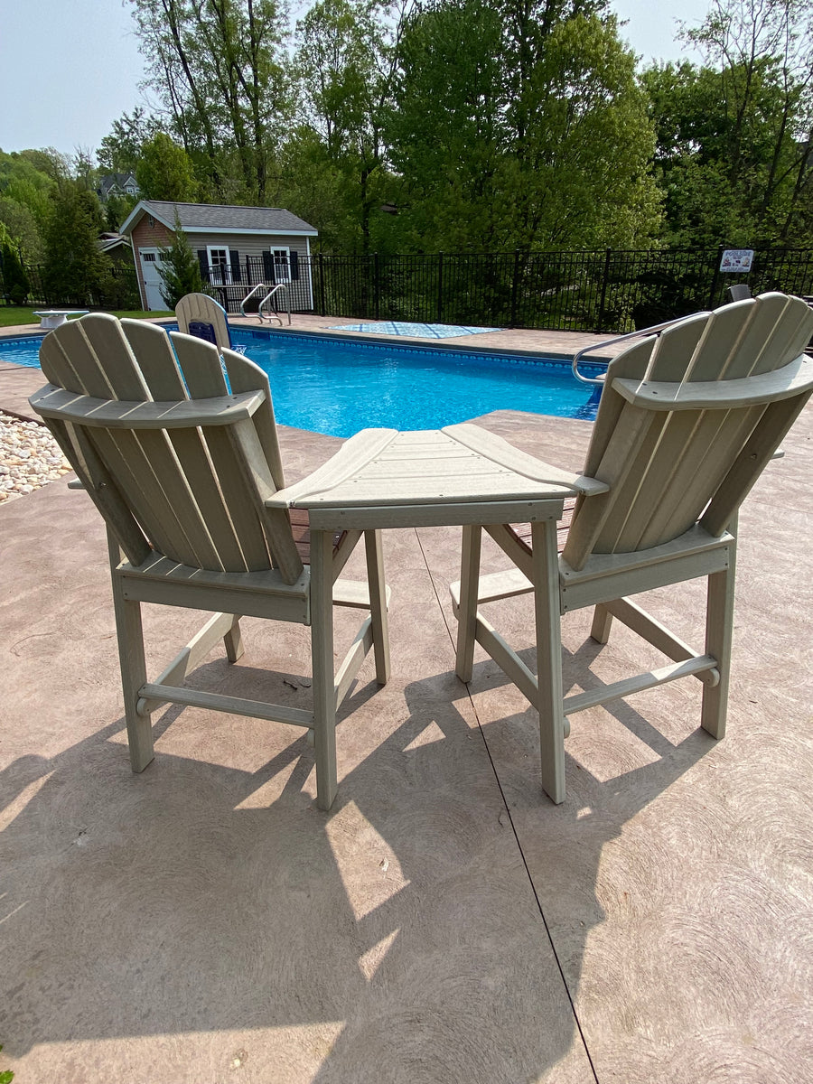 HDPE Outdoor Conversation Set – 2 Chairs with Interlocking Table ...