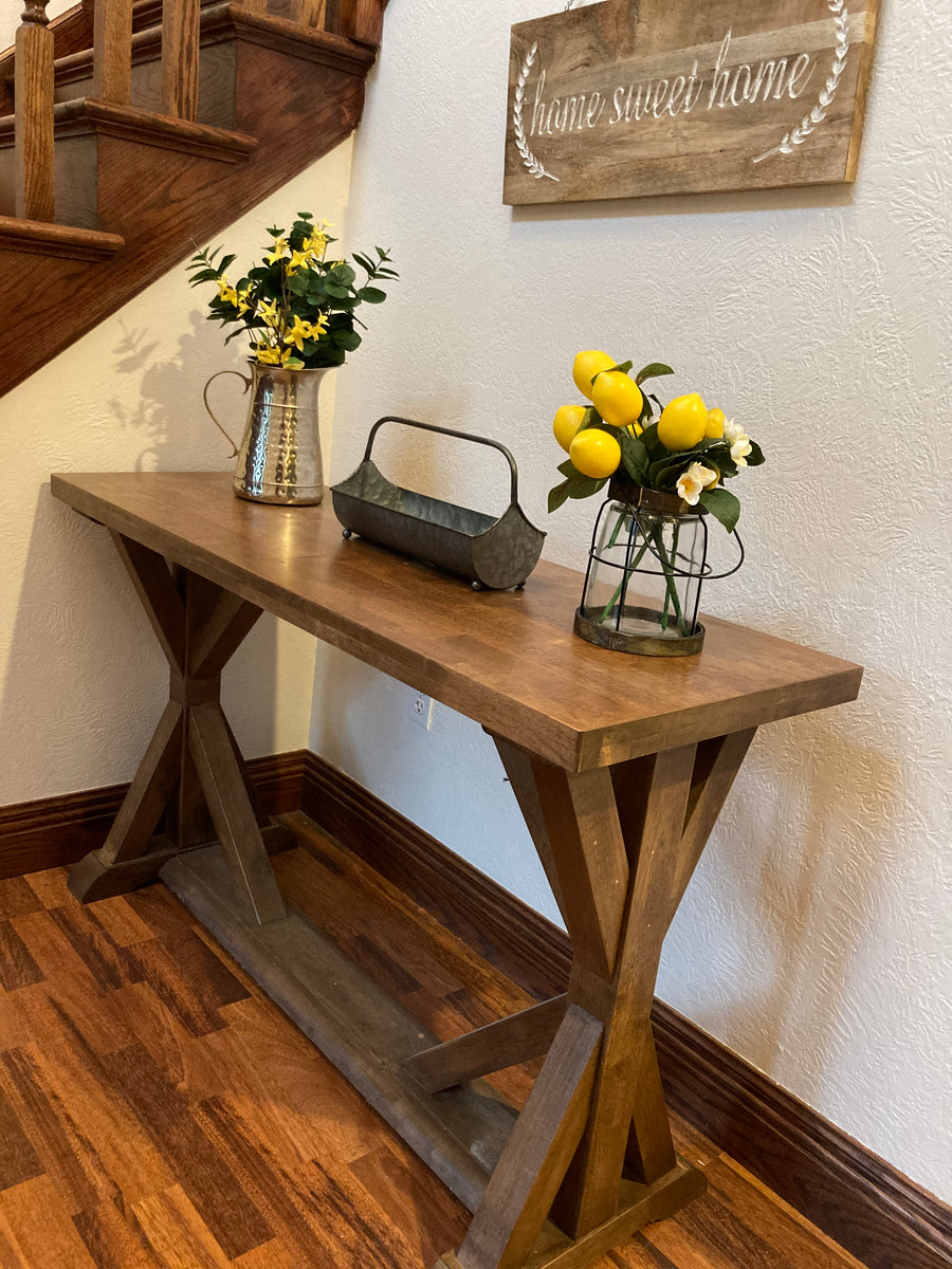 Custom Entry Way Tables (scroll for ideas – Wooden Whale Workshop