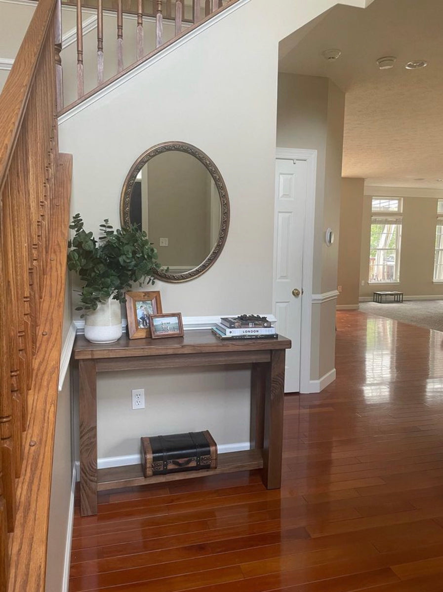 Custom Entry Way Tables (scroll for ideas – Wooden Whale Workshop