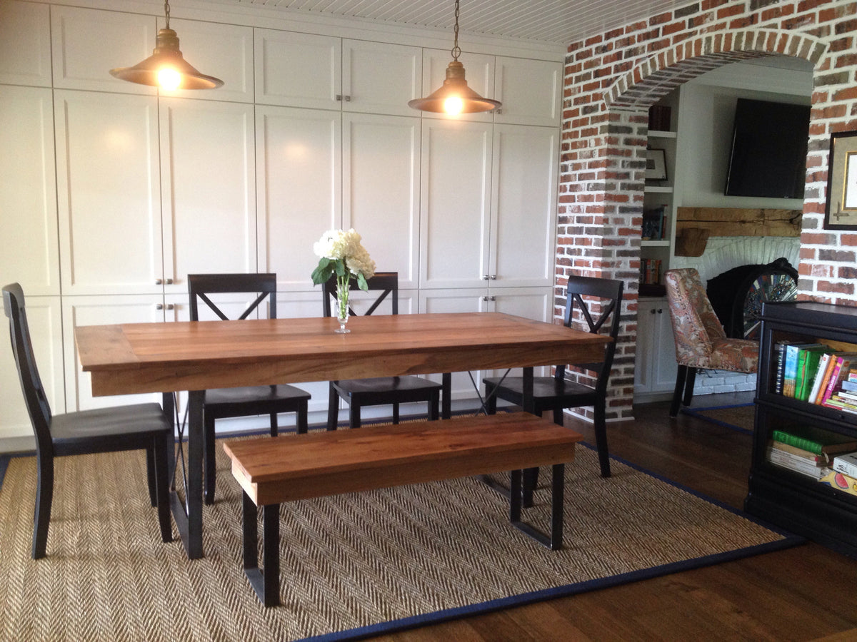 Rustic Industrial Dining Table - Wooden Whale Workshop Custom Woodwork